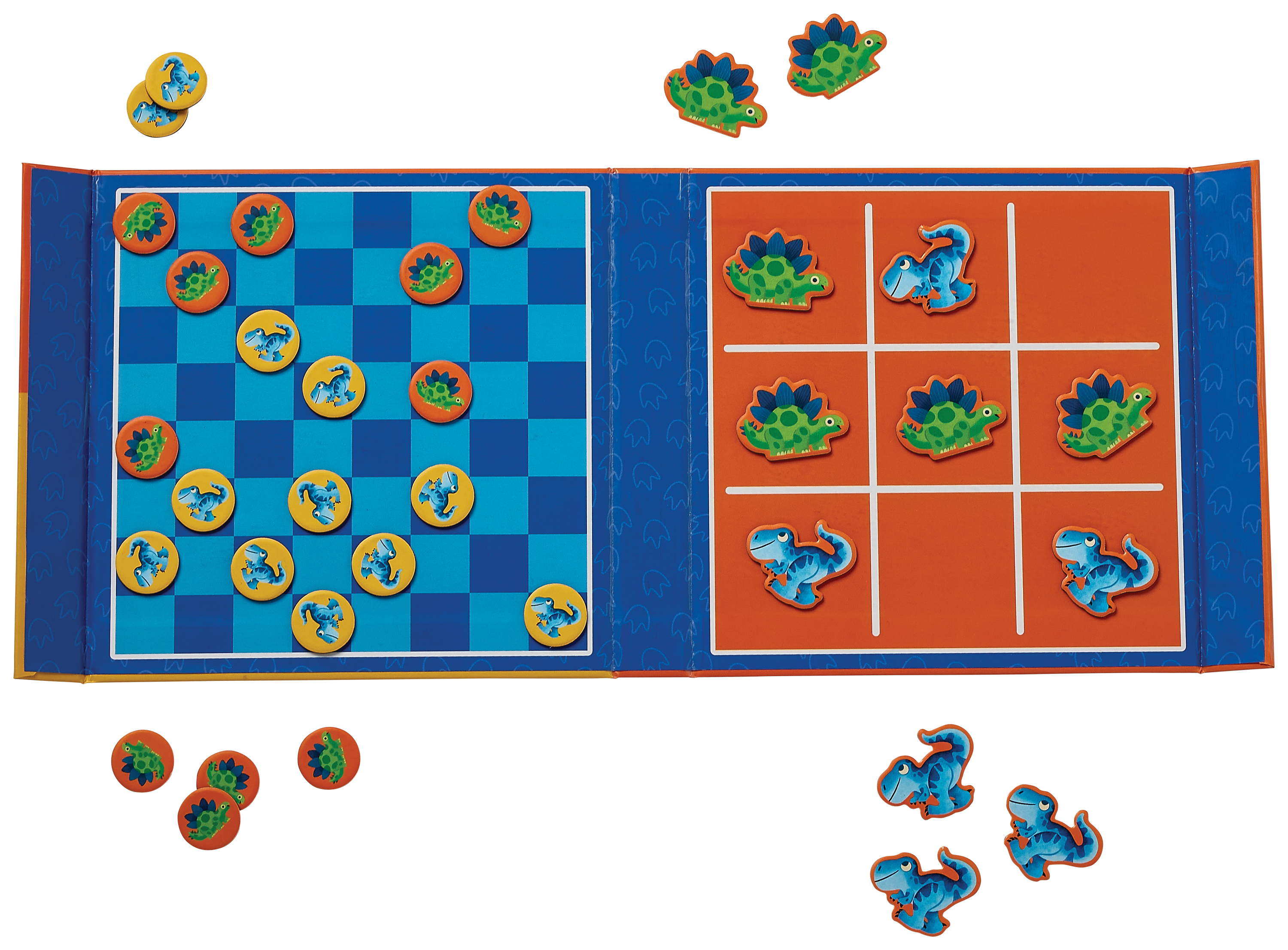 Magnetic Games/Tic Tac Toe & Checkers - Dino – Crocodile Creek